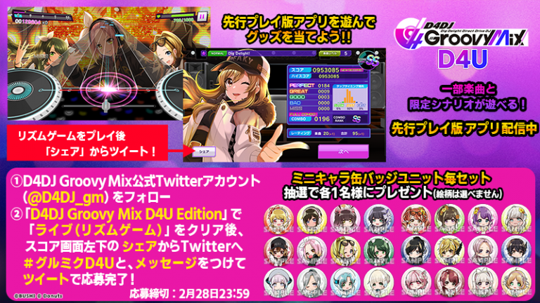 先行プレイ版アプリ「D4DJ Groovy Mix D4U Edition」配信開始記念キャンペーン第2弾スタート！ | NEWS ...